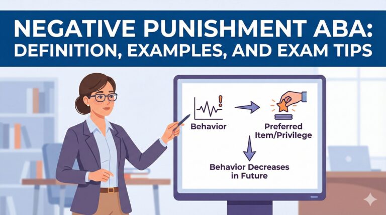 Negative Punishment ABA Explained (Examples + Exam Tips)