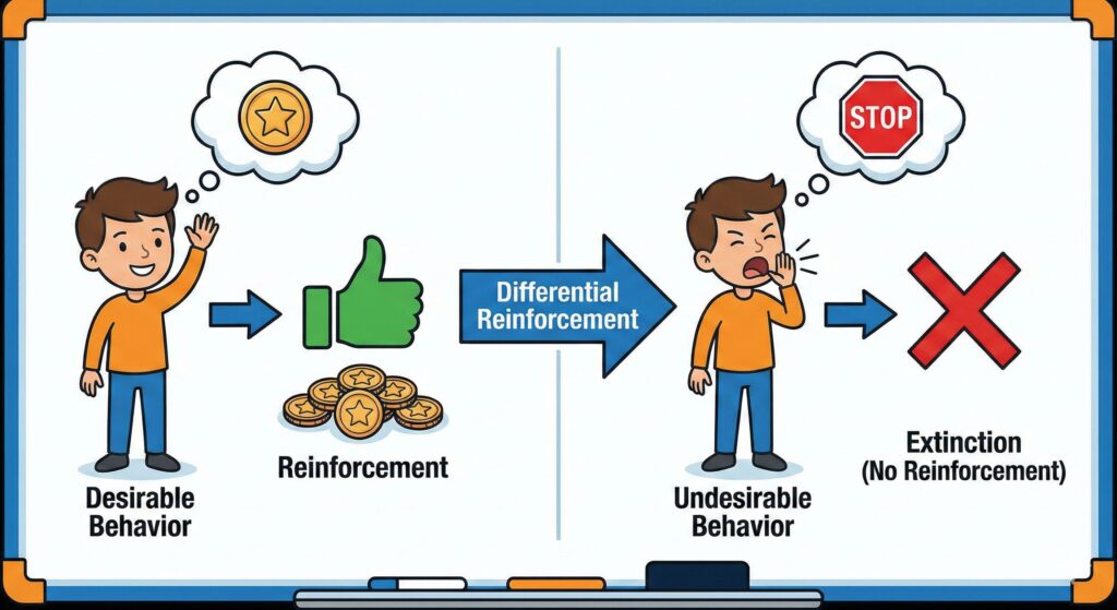Differential Reinforcement ABA: DRA, DRO, DRI, DRL, DRH