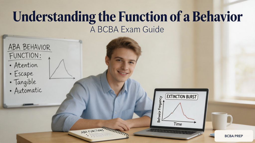 function of a behavior: BCBA Exam Guide