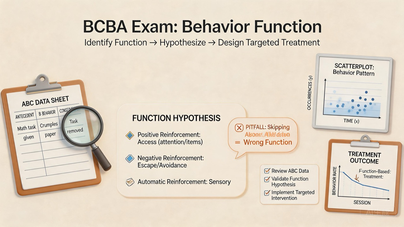 function of a behavior: BCBA Exam Guide